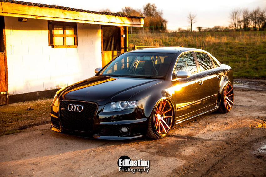 Charlie’s Bagged RS4 on 20″ Rose Gold Rotiform SPF Wheels – Nick's Car Blog